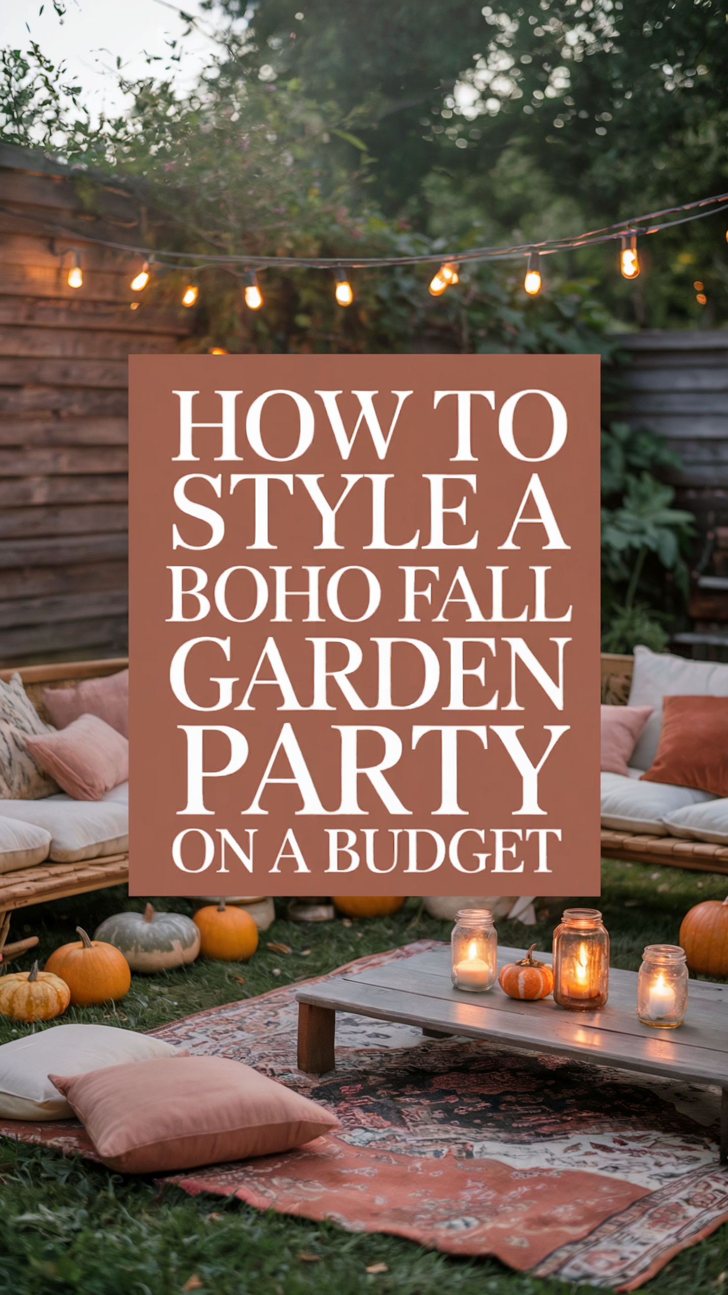 How to Style a Boho Fall Garden Party On a Budget - Everyday Muse