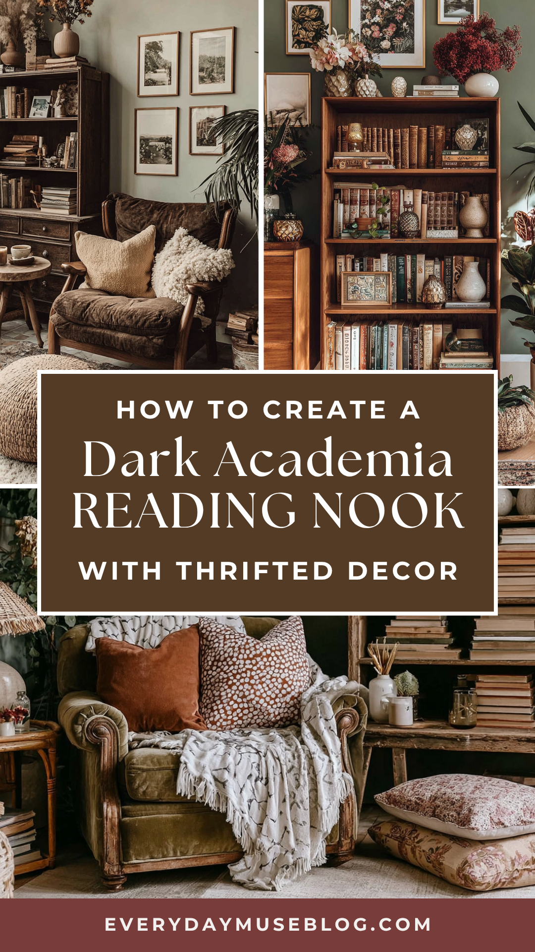 How to Create a Dark Academia Reading Nook With Thrifted Decor ...